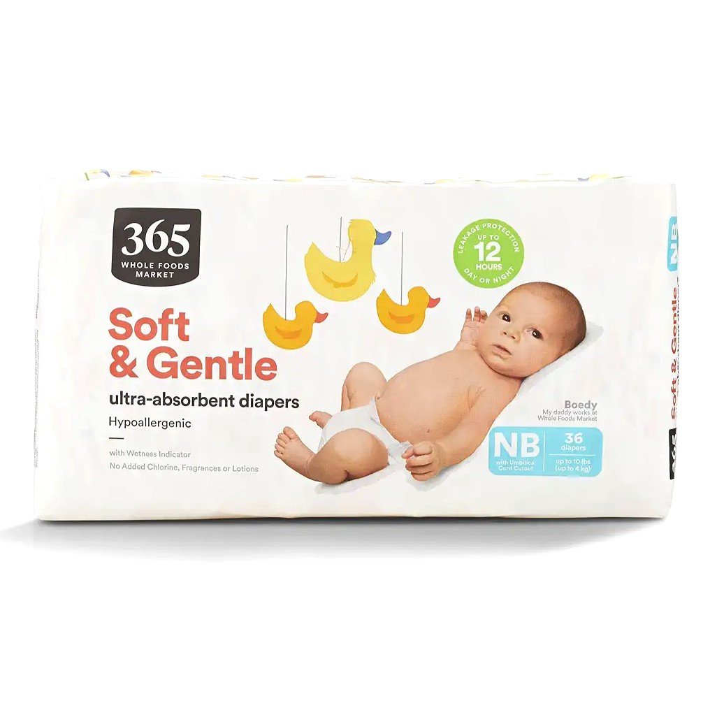 365 by Whole Foods Market Soft & Gentle Newborn Ultra-Absorbent Diapers ...