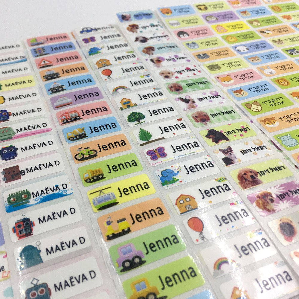 100Pcs Name Tag Sticker Customize Stickers Waterproof Personalized ...
