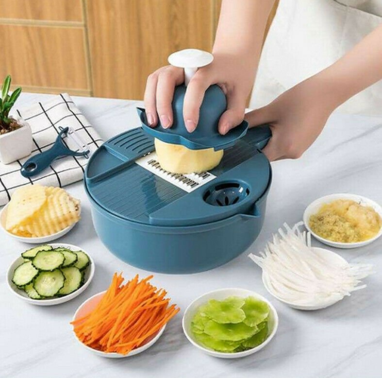 12-in-1 Multifunction Vegetable Potato Shredder Peeler Cutter Kitchen ...
