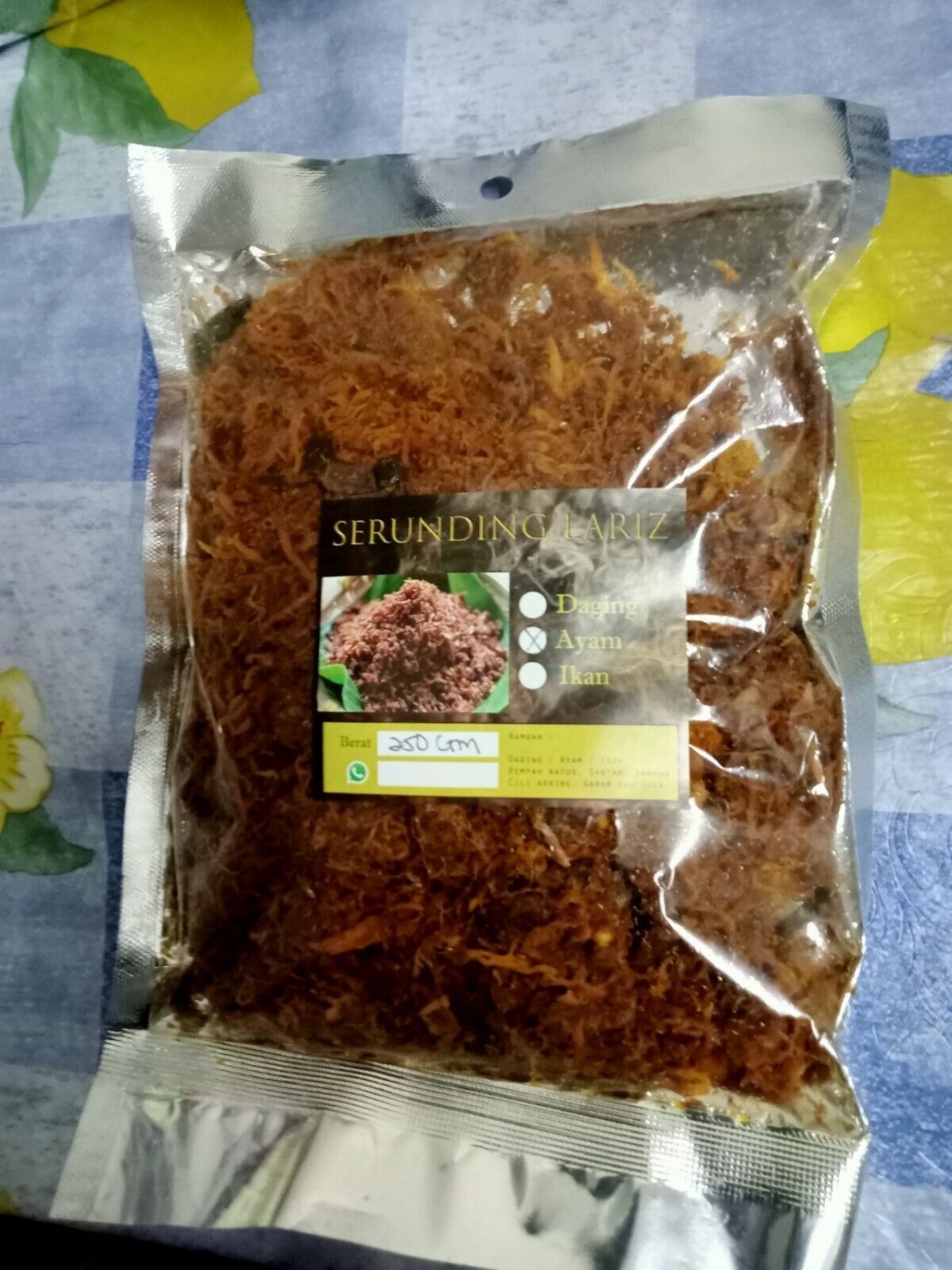 250gm X 6 PACKS FLOSS Beef Spicy Serunding Delicious Dish FREE SHIPPING