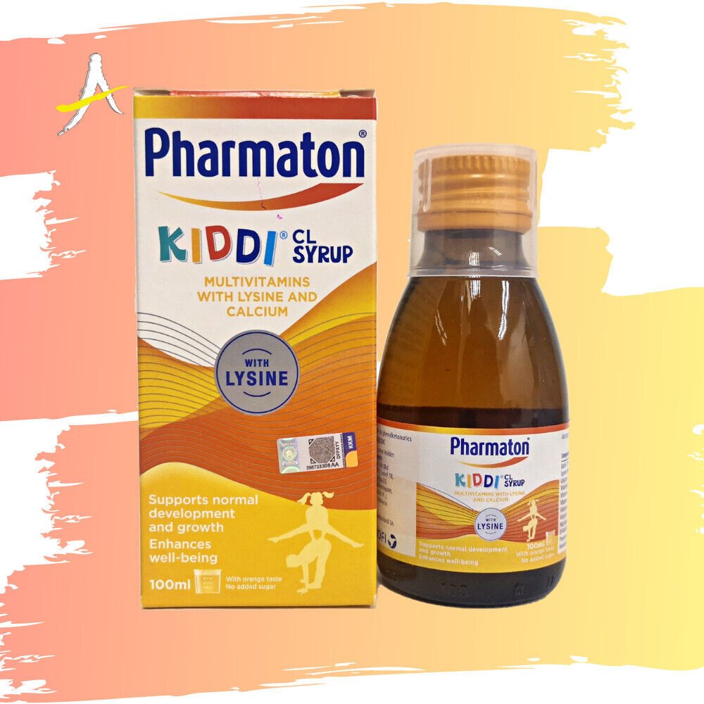 5 x 100ml PHARMATON KIDDI CL SYRUP with Lysine & Calcium FREE SHIPPING