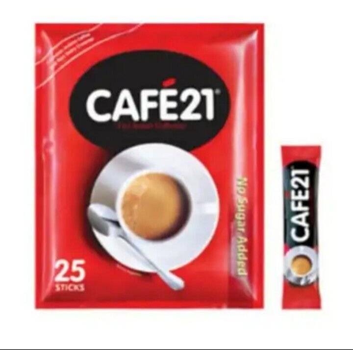 6 Packs X 25 Sticks CAFE21 2IN1 INSTANT COFFEE MIX No Sugar Added Fast Ship