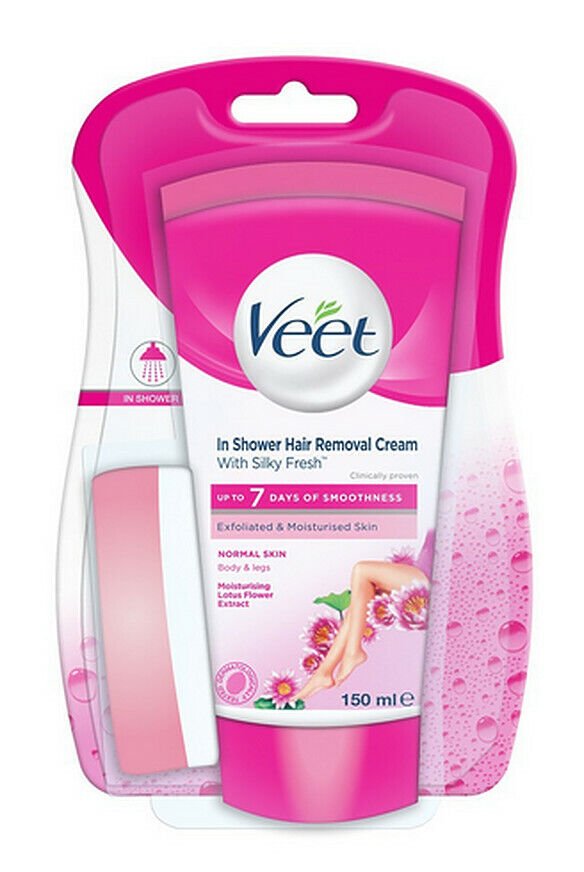 VEET HAIR REMOVAL CREAM in shower for normal moisturise skin 6 PCS x 150ML