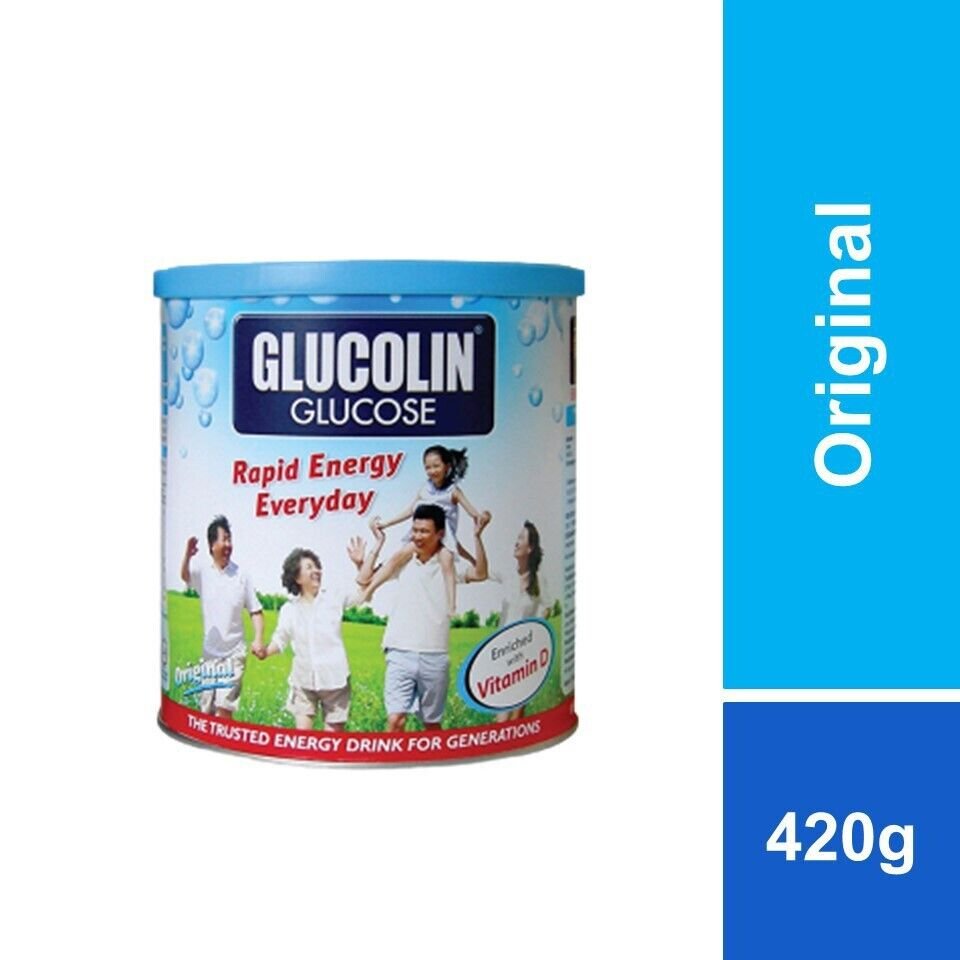 GLUCOLIN Glucose Powder Original With Vitamin D Healthy Energy Boost 5 ...