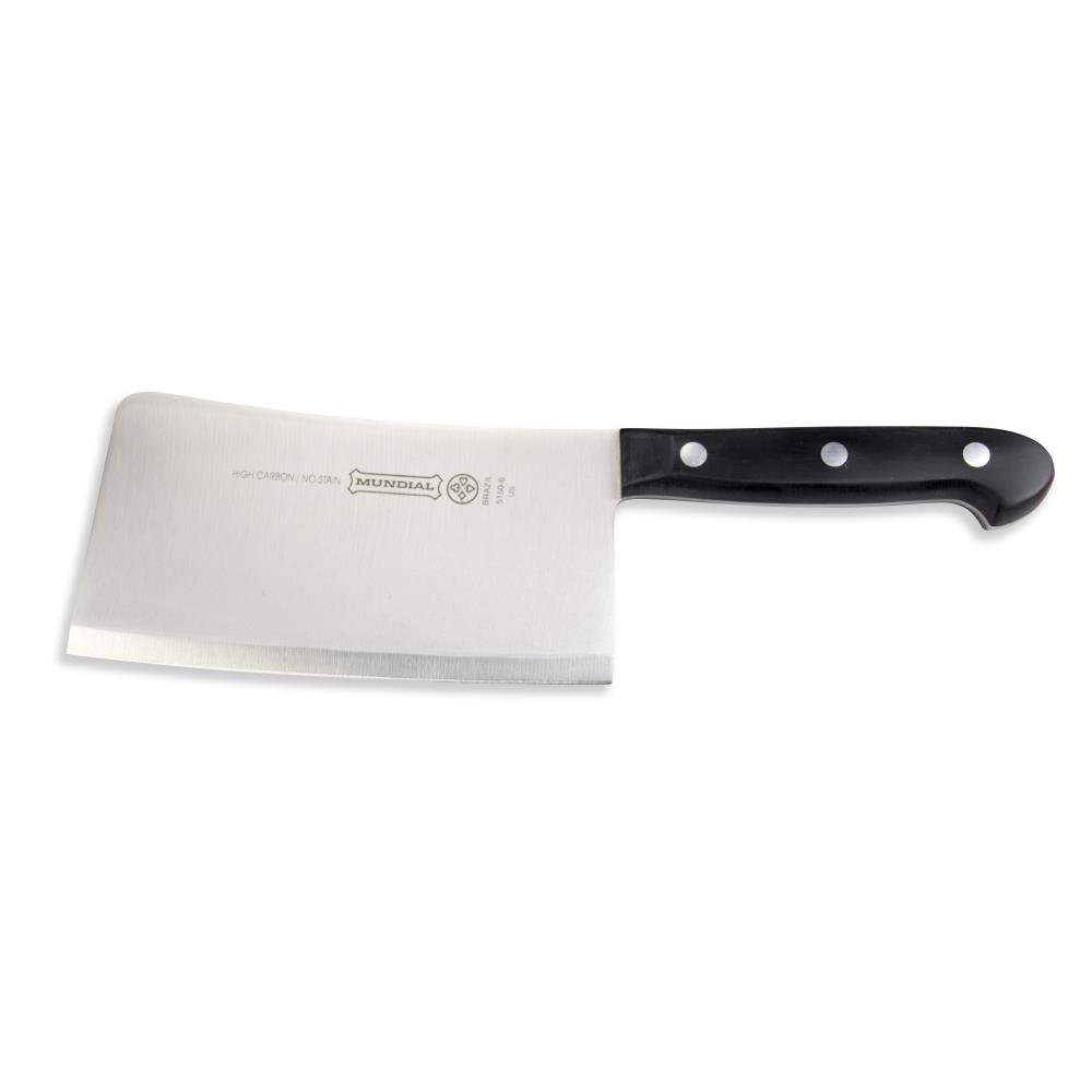 6" Light Cleaver - Mundial 5100 Series Black Fully Forged Cutlery