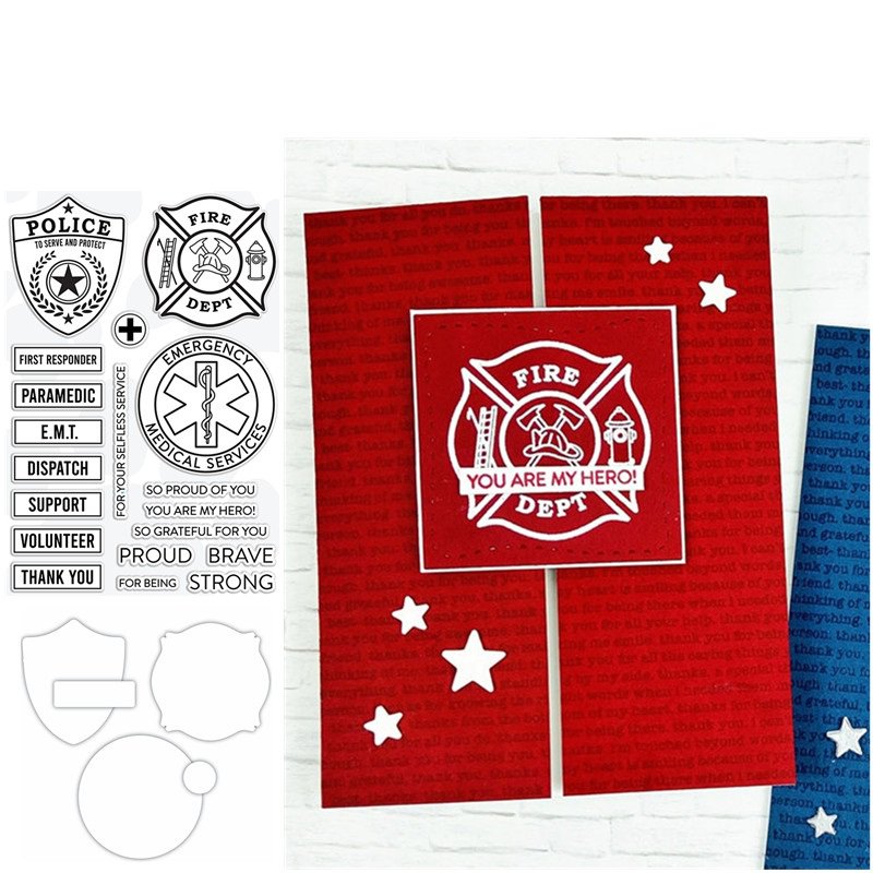 First Responders Metal Cutting Dies and Stamps Stencils for DIY ...