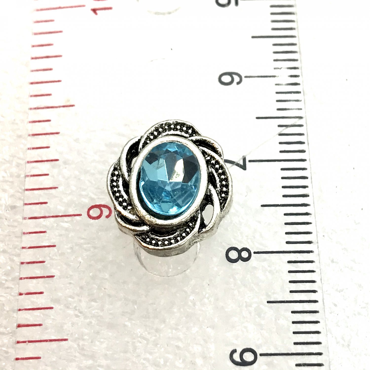 Rhinestone Mini snap button 12mm gingersnap blue crystal Oval Jewelry ...
