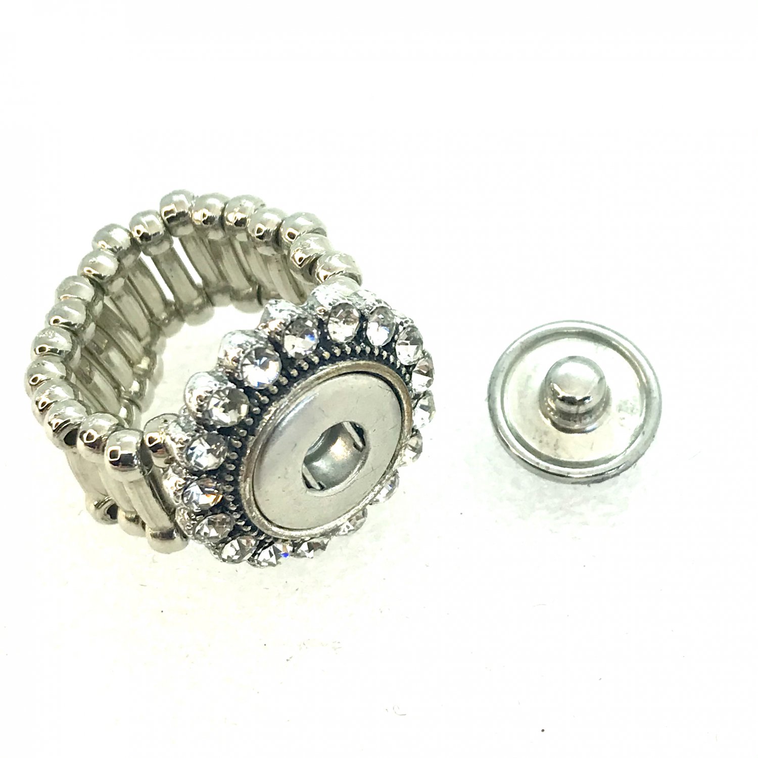Snap 12mm ring stretchable Handmade snap