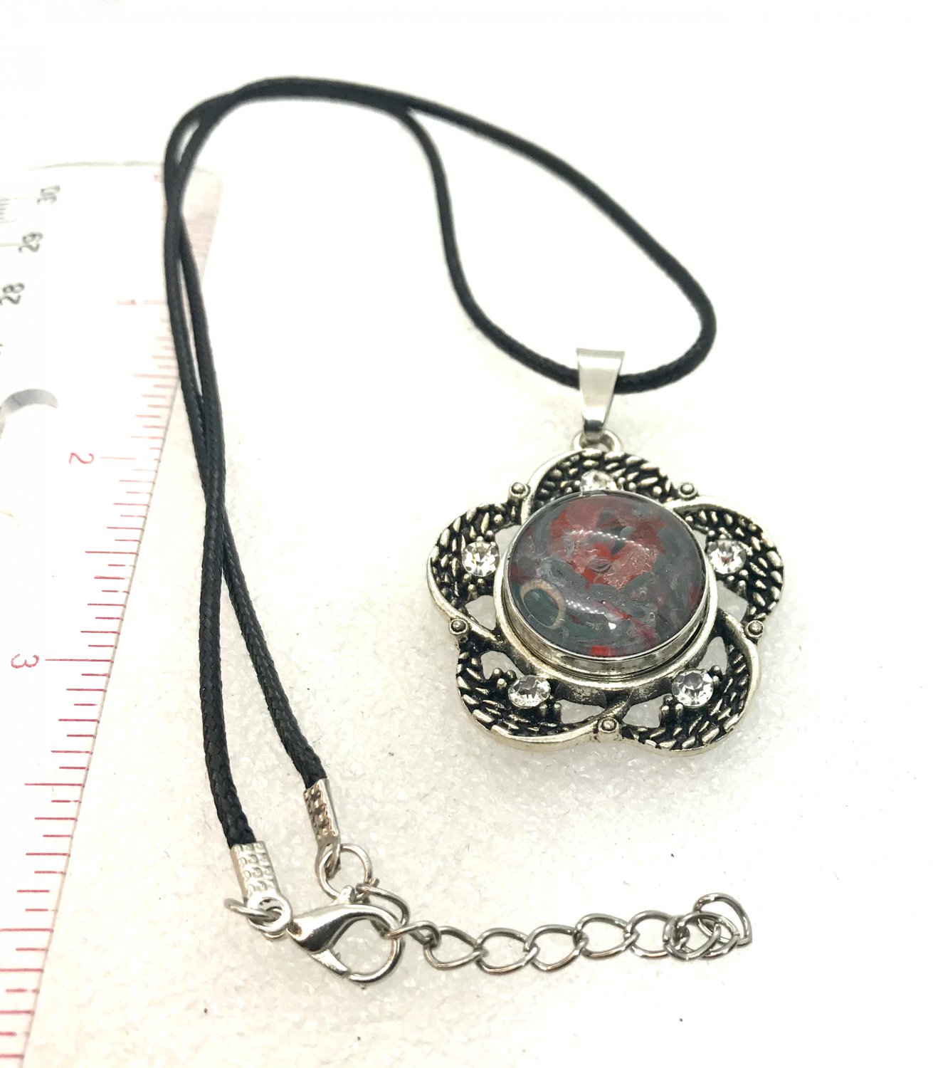 Flower Pendant 20mm handmade Snap Necklace 18mm Snap Jewelry