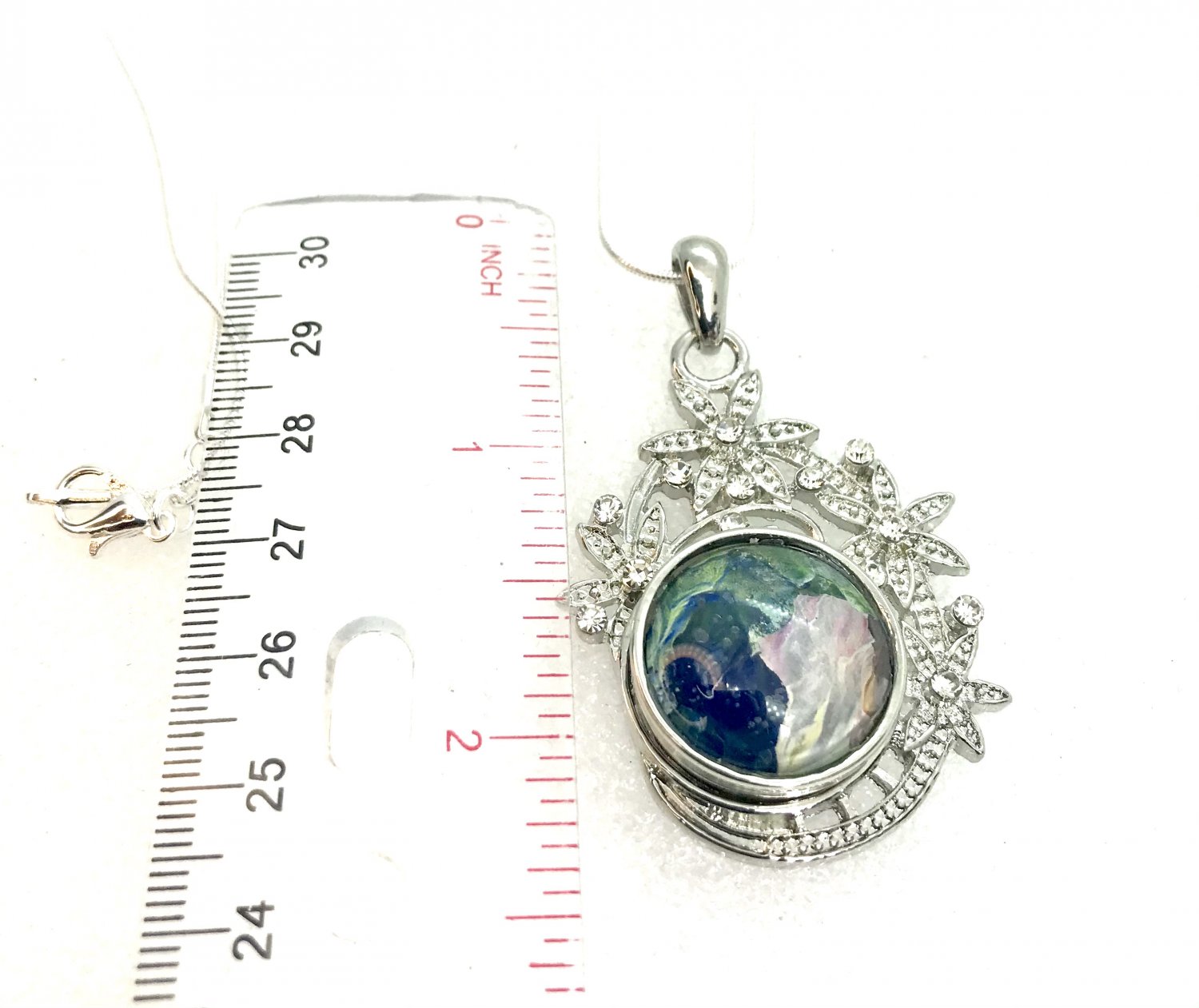 Flower Pendant 20mm handmade Snap Necklace 18mm Snap Jewelry