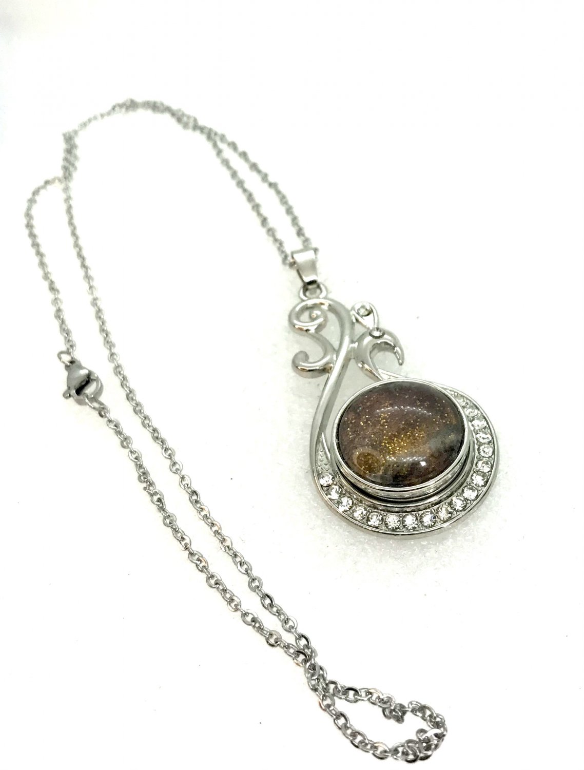 Flower Pendant 20mm handmade Snap Necklace 18mm Snap Jewelry