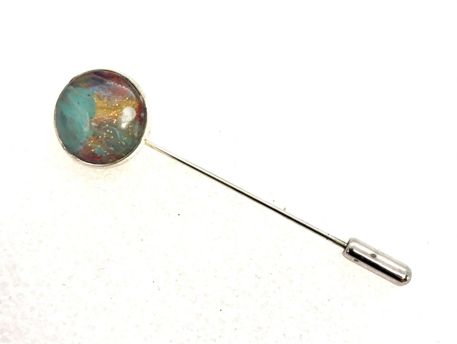 Brooch Pin 16mm long lapel Handmade