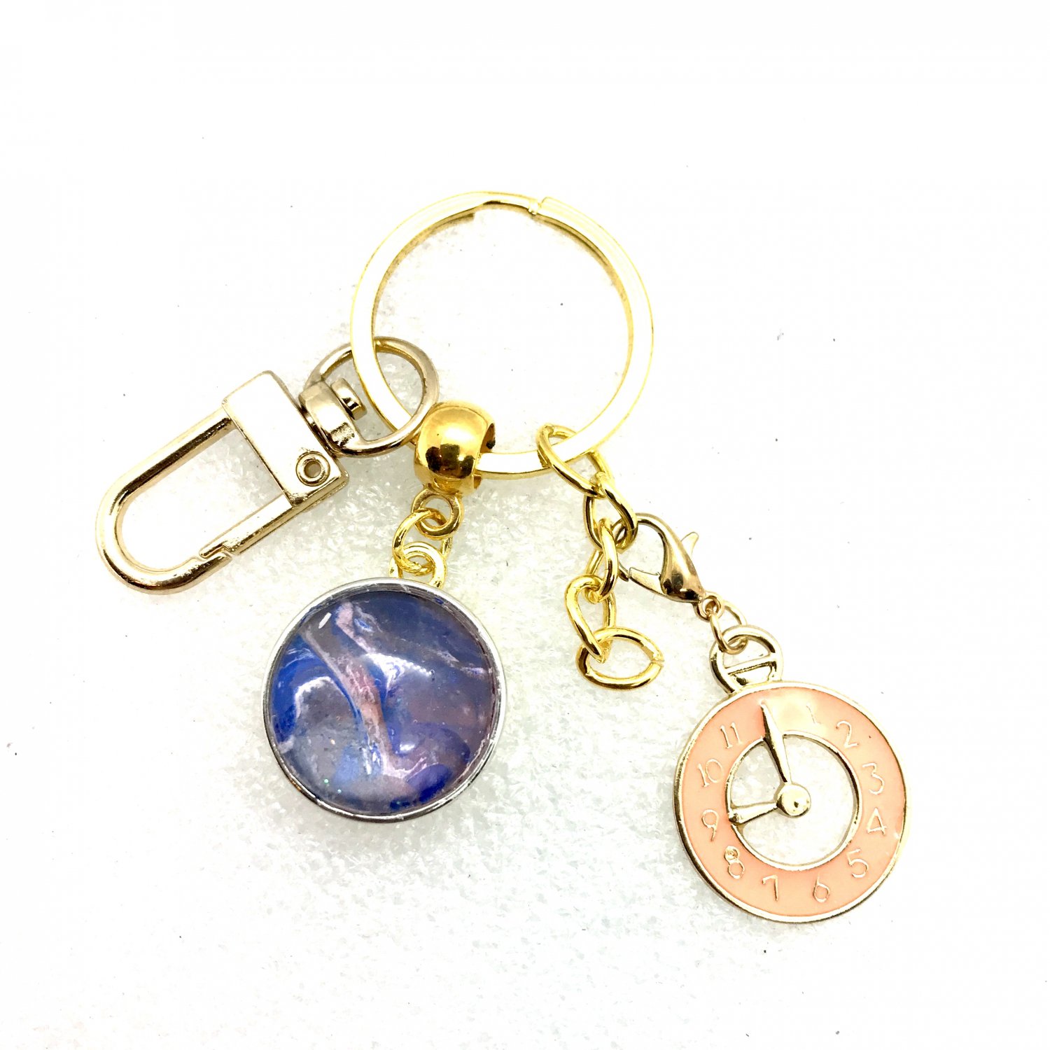 Unique keychain with handmade 20mm snap