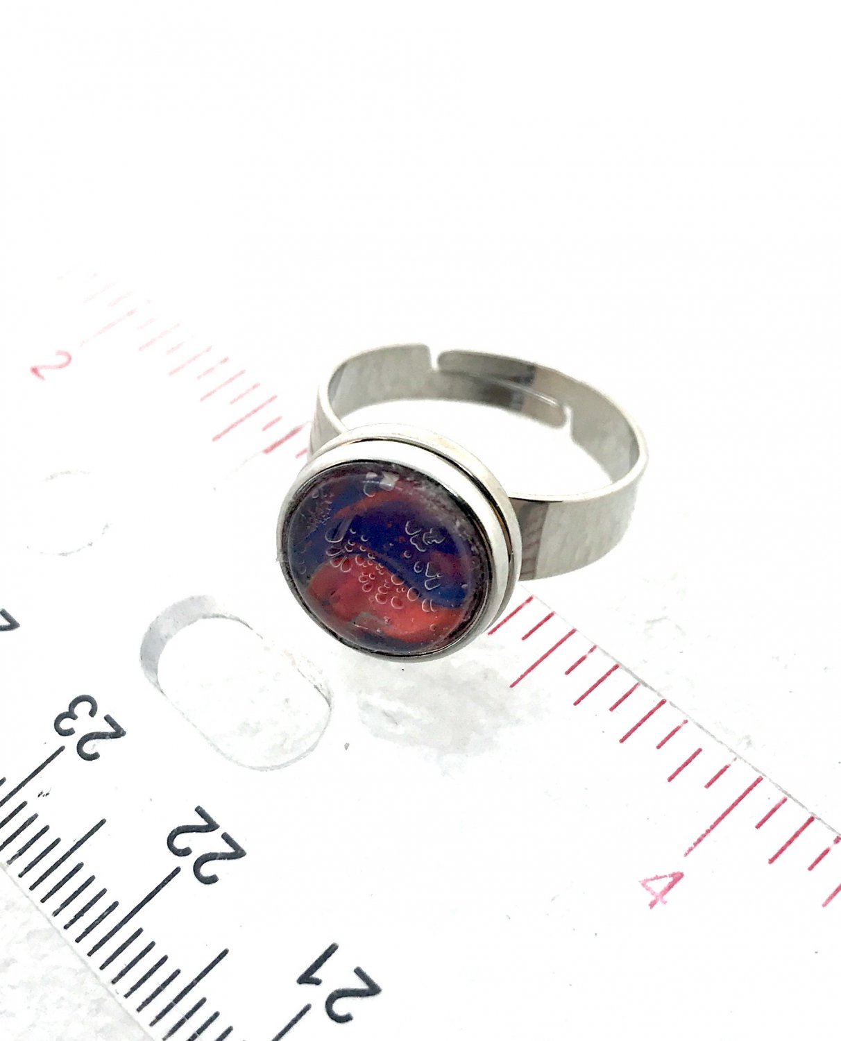 Snap 12mm ring adjustable Handmade mini snap interchangeable jewelry