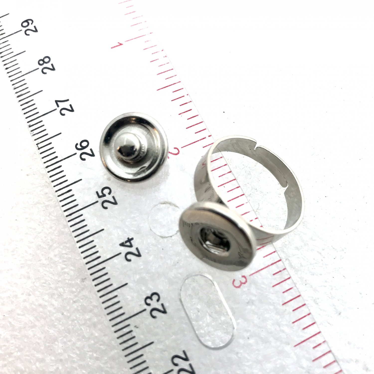 Snap 12mm ring adjustable Handmade mini snap interchangeable jewelry