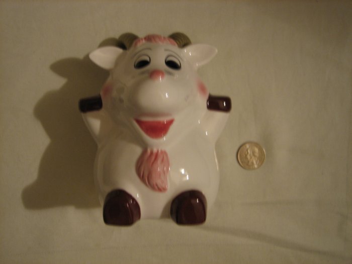 Zodiac Porcelain Goat Money Jar Piggy Bank