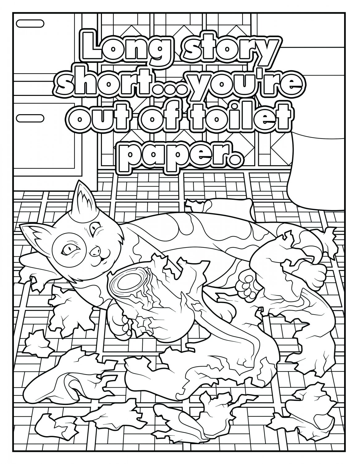 Cat Crazy Coloring Pages