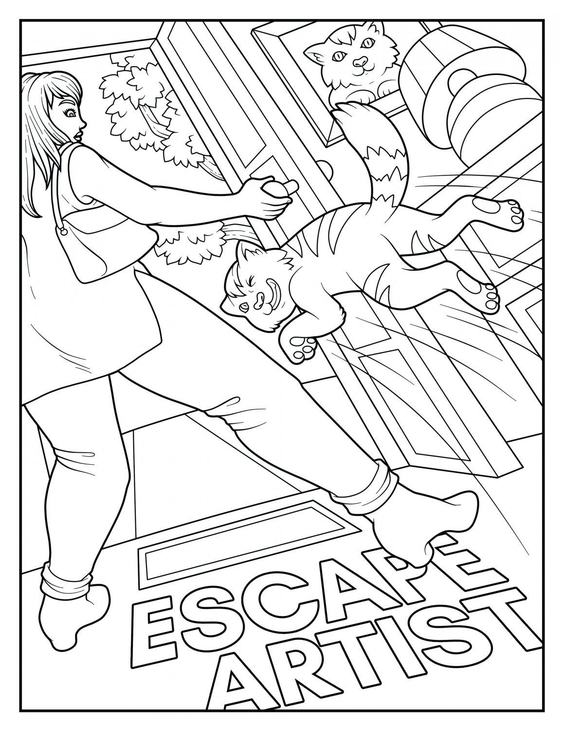 Cat Crazy Coloring Pages