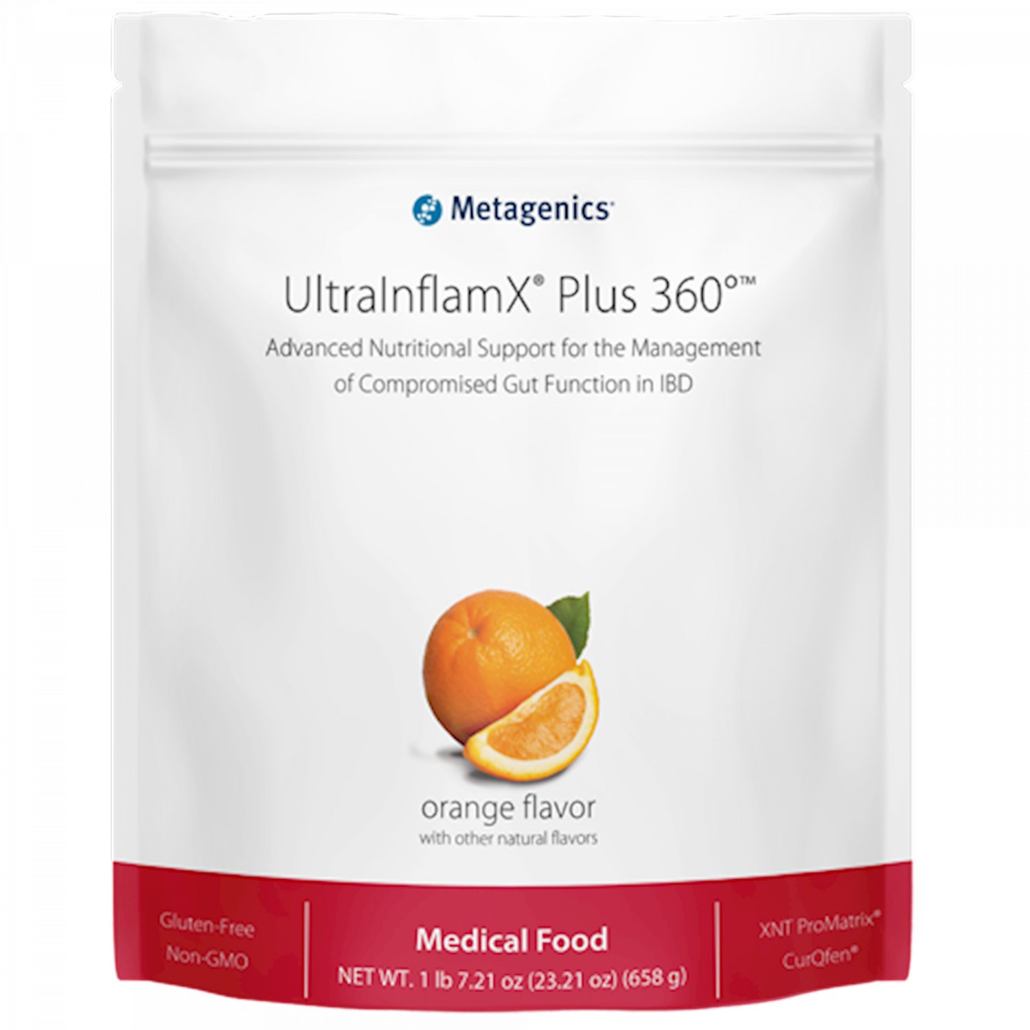Metagenics UltraInflamX Plus 360 Orange 14 servings - 14 B Day Ship