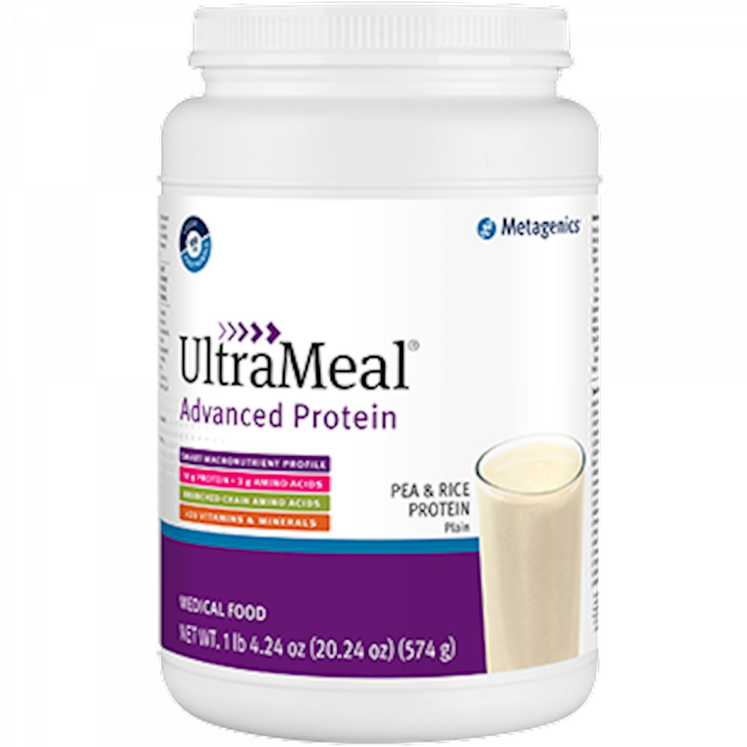 Metagenics UltraMeal Advanced Protein Plain 14 servings - 14 B Day Ship