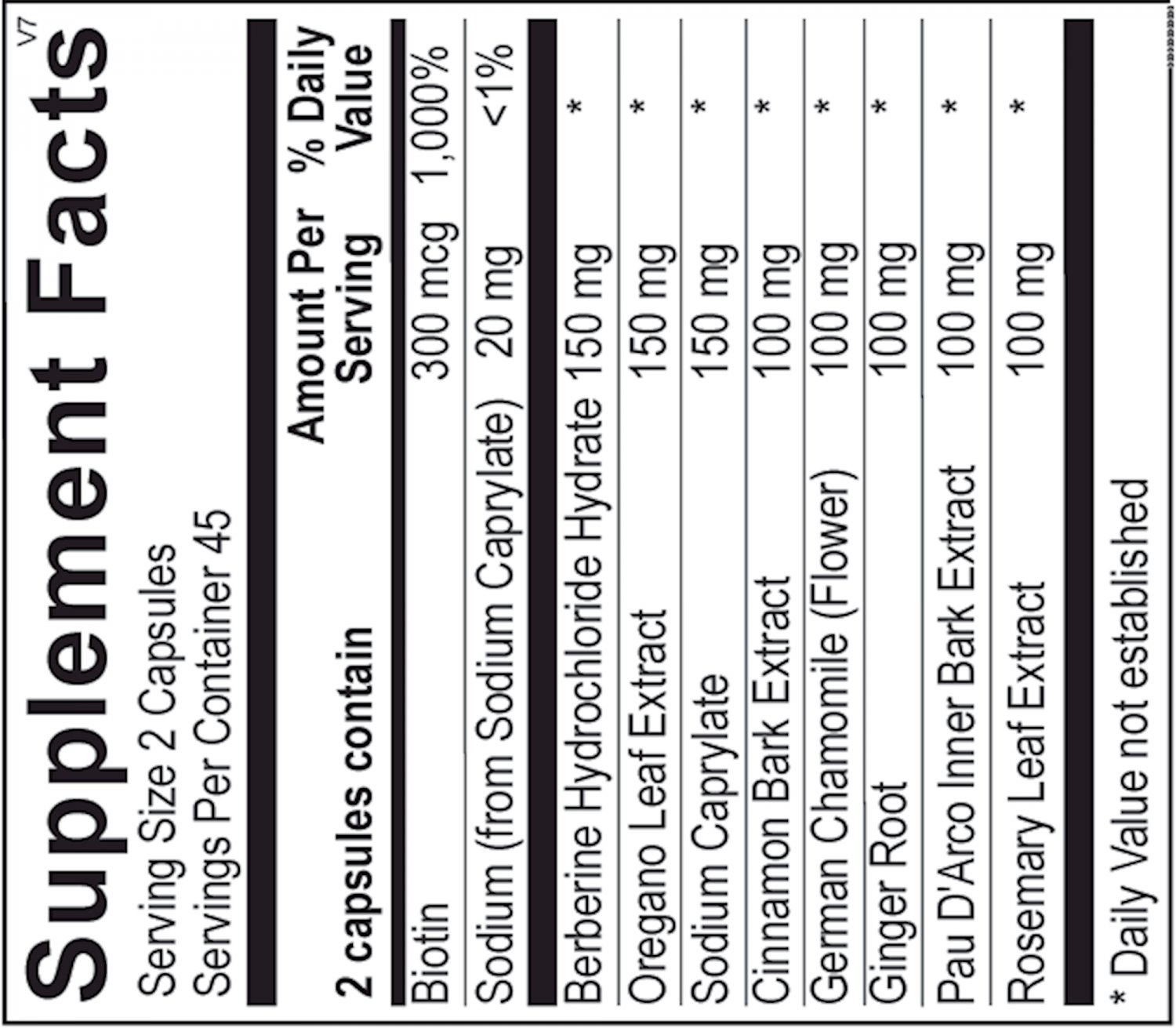 Ortho Molecular Candicid Forte 90 Capsules - 14 B Day Ship
