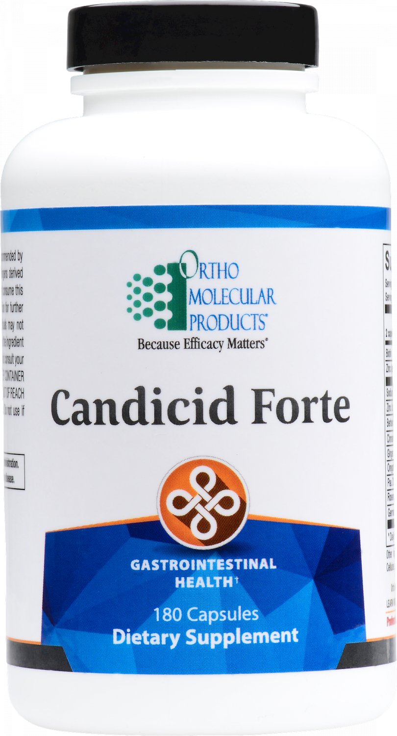 Ortho Molecular Candicid Forte 180 Capsules - 14 B Day Ship