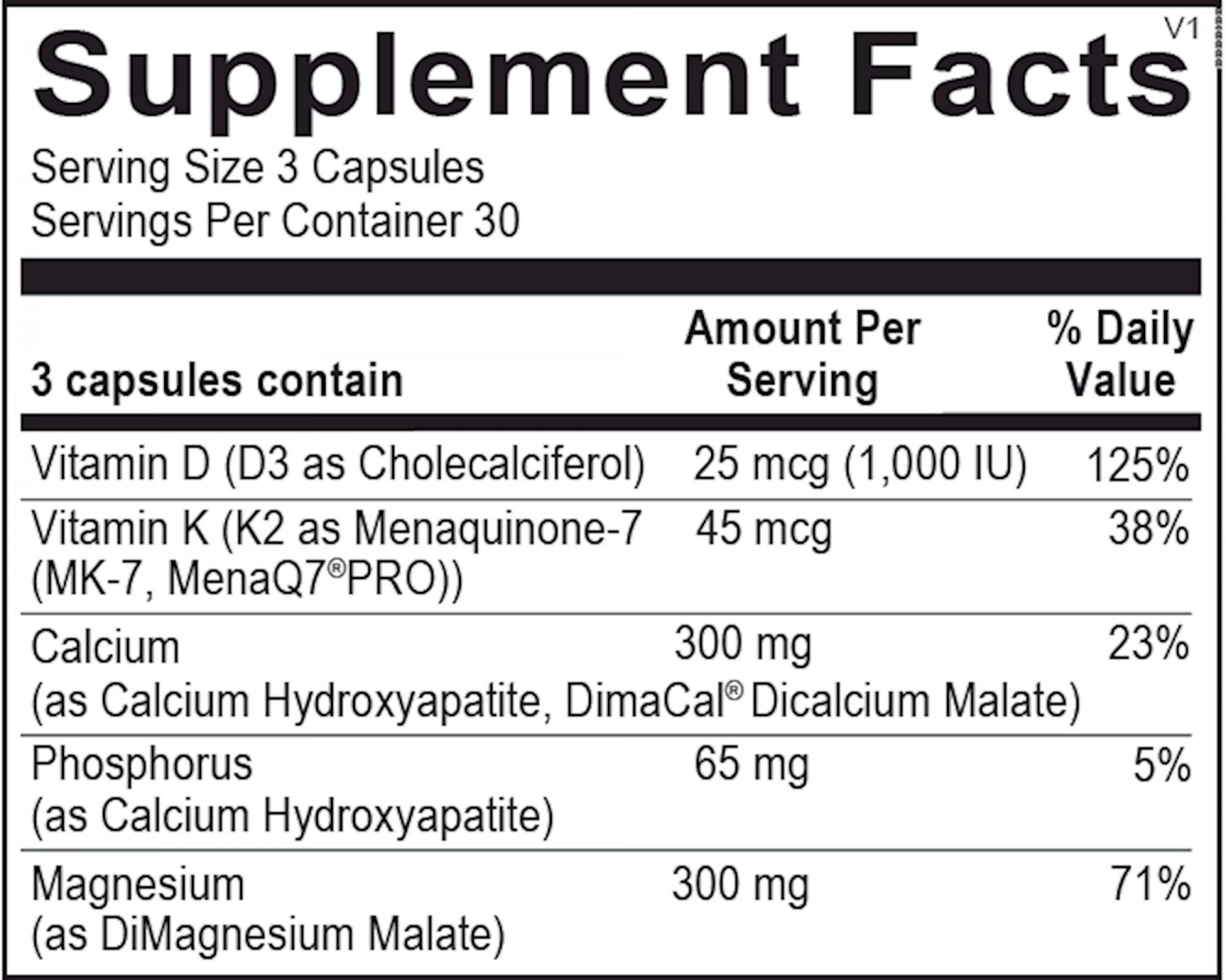 Ortho Molecular OsteoBase 90 Capsules - 14 B Day Ship