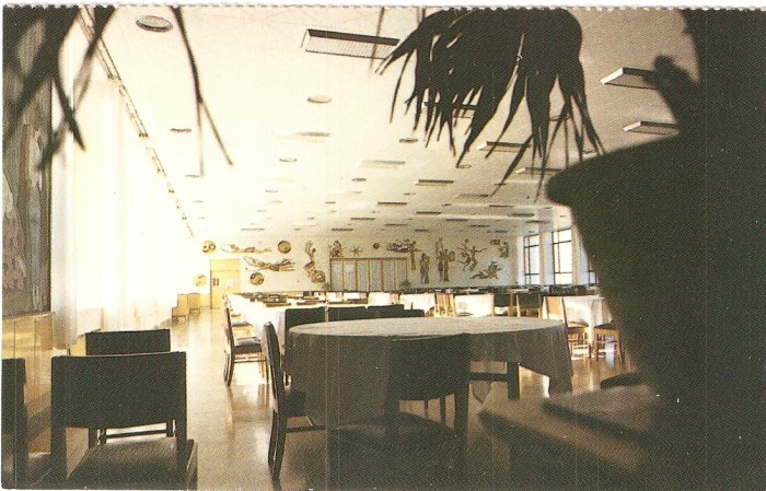 China Airlines CAAC Airport Restaurant vintage postcard