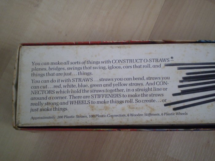 Parker Brothers Construct-O-Straws #118 Vintage 1976 Building Toy