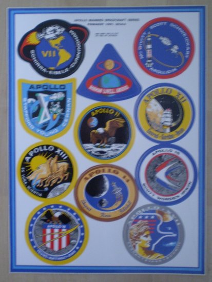 Apollo Manned Spacecraft Series Vinyl Decals Stickers VII-XVII