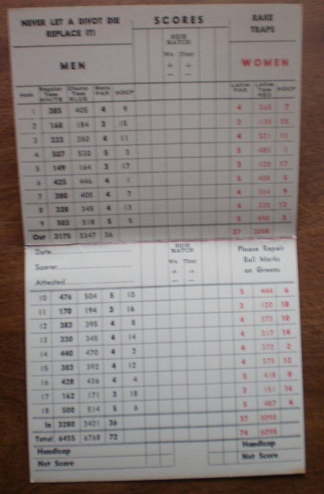 Vintage Golf Scorecard Antelope Valley Country Club John Anselmo score card
