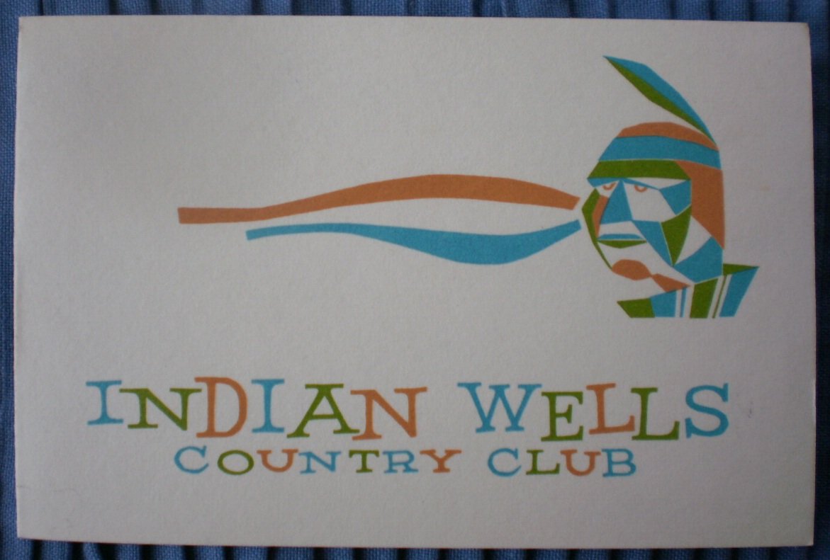 Vintage Golf Scorecard Indian Wells Country Club White score card