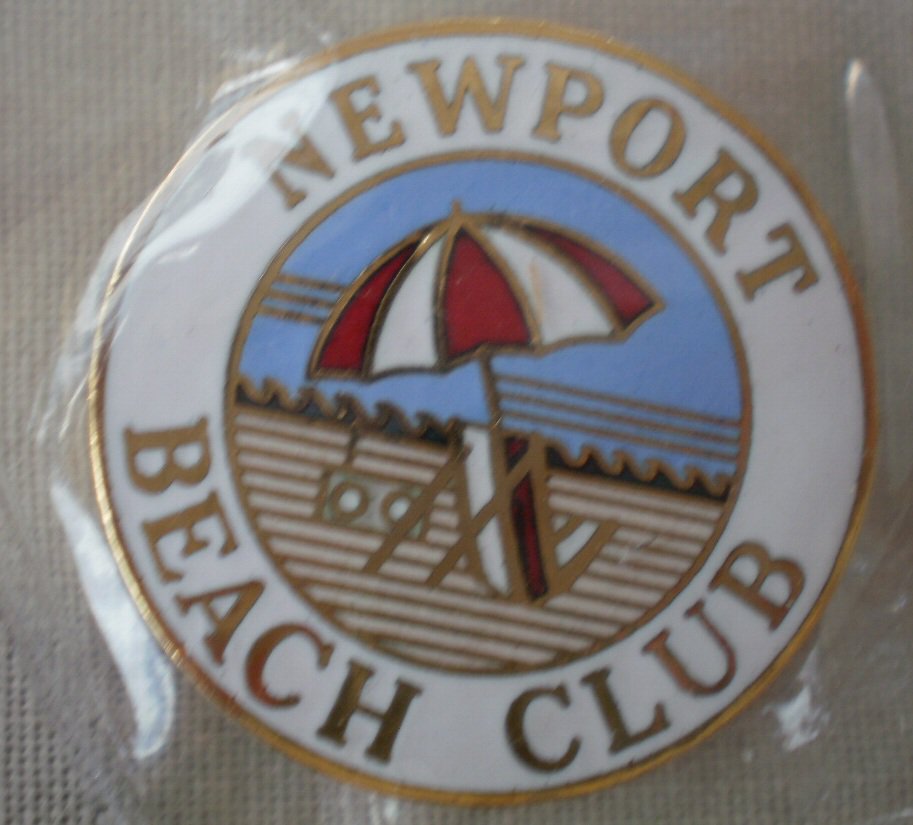 Newport Beach Club Pin California Pinnacle Designs Enamel Goldtone Metal