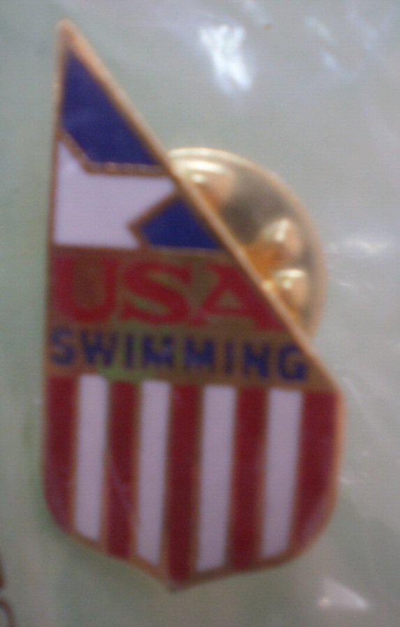 Olympics Pin USA Swimming Goldtone Metal