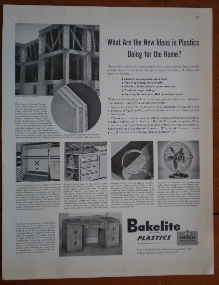 Vintage Ad Bakelite Plastics 1948 New Ideas For Home