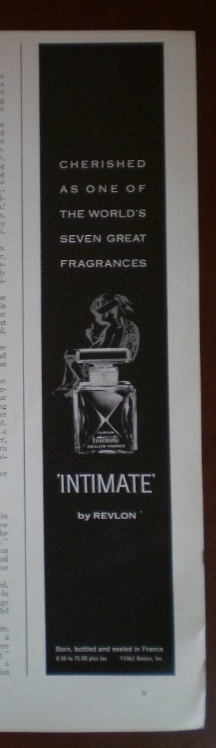 Vintage Ad Intimate Revlon Perfume 1960s