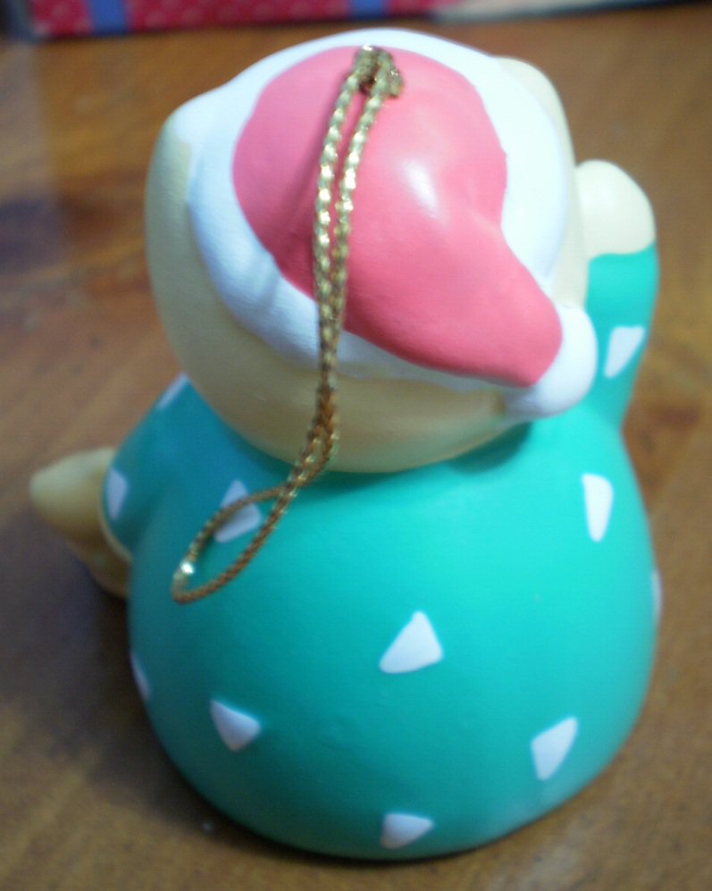 Cat Bell Ceramic Ornament Russ Berrie 15726 Lovable Holiday Treasures