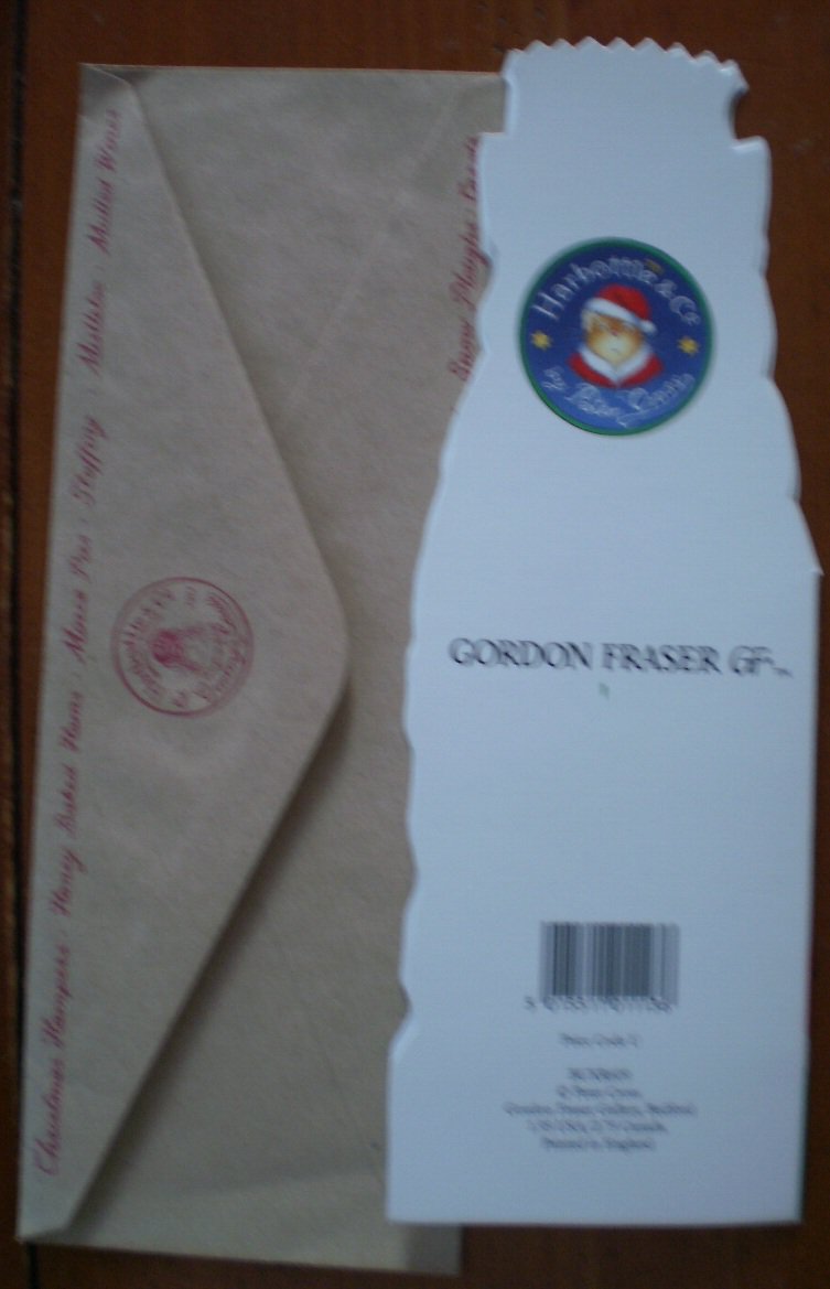 Gordon Fraser Christmas Card Harbottle & Co Peter Cross Cat Sister