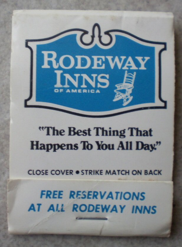 Vintage Matchbook Rodeway Inn Stop Tonite Logo Matches