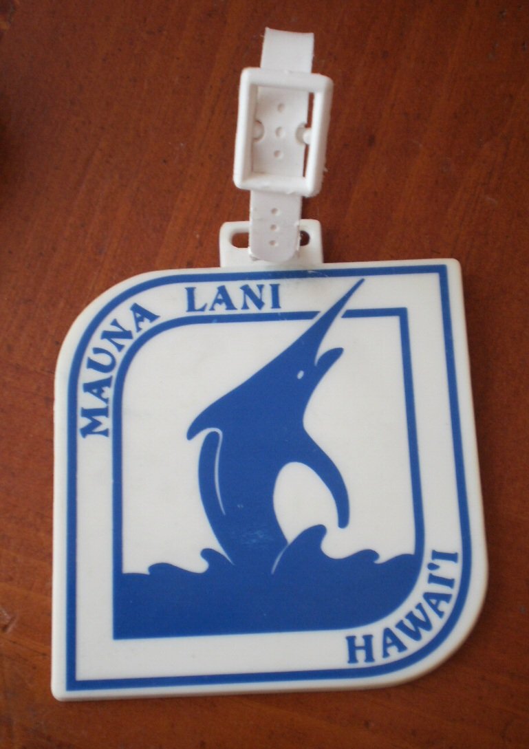 Golf Bag Tag Mauna Lani Hawaii Francis H I'i Brown Resort Kohala Coast