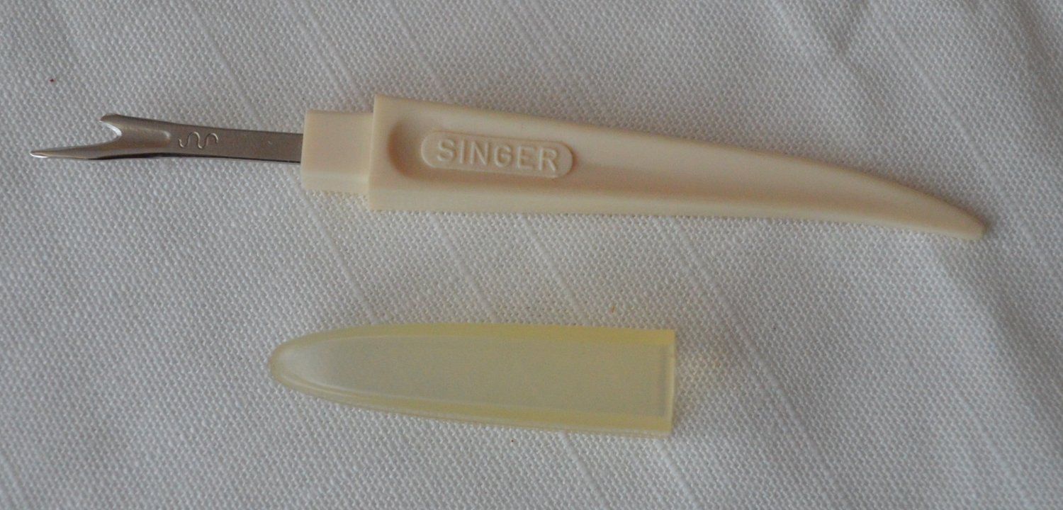 Vintage Singer Seam Ripper West Germany Stitch Remover Beige Plastic