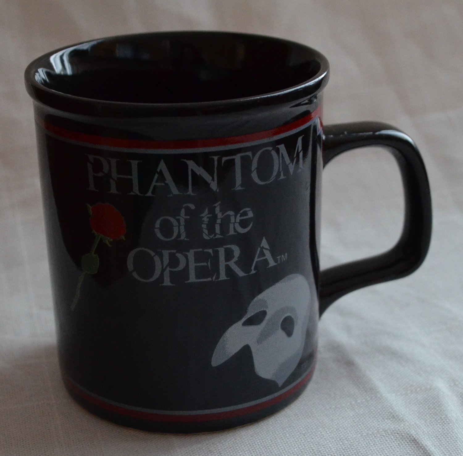 Phantom of the Opera Mug Coffee Cup Black Mask 1988 Enesco Really ...