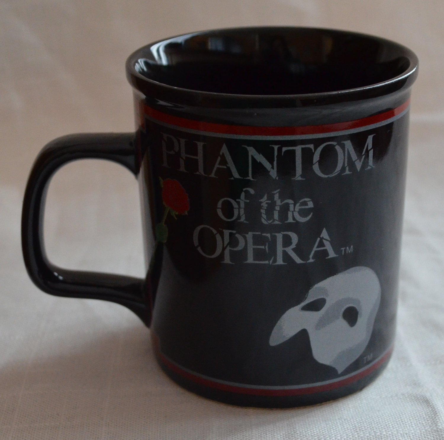 Phantom of the Opera Mug Coffee Cup Black Mask 1988 Enesco Really ...