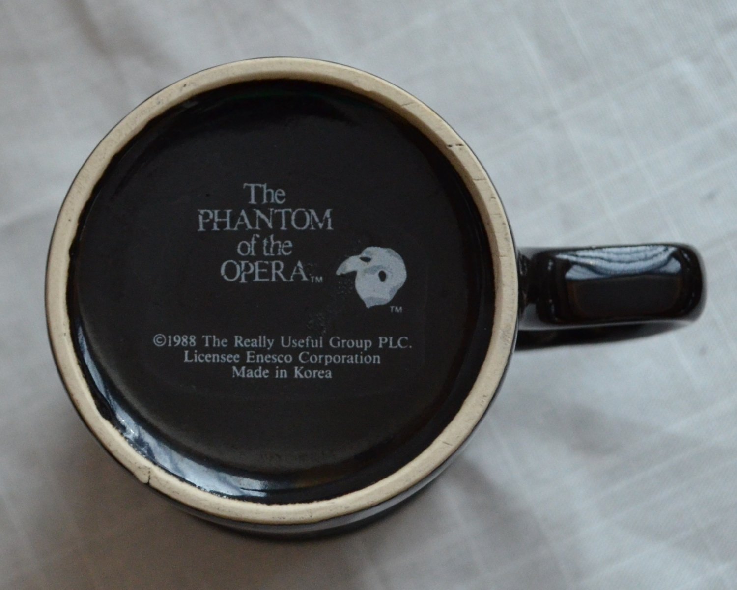 Phantom of the Opera Mug Coffee Cup Black Mask 1988 Enesco Really ...