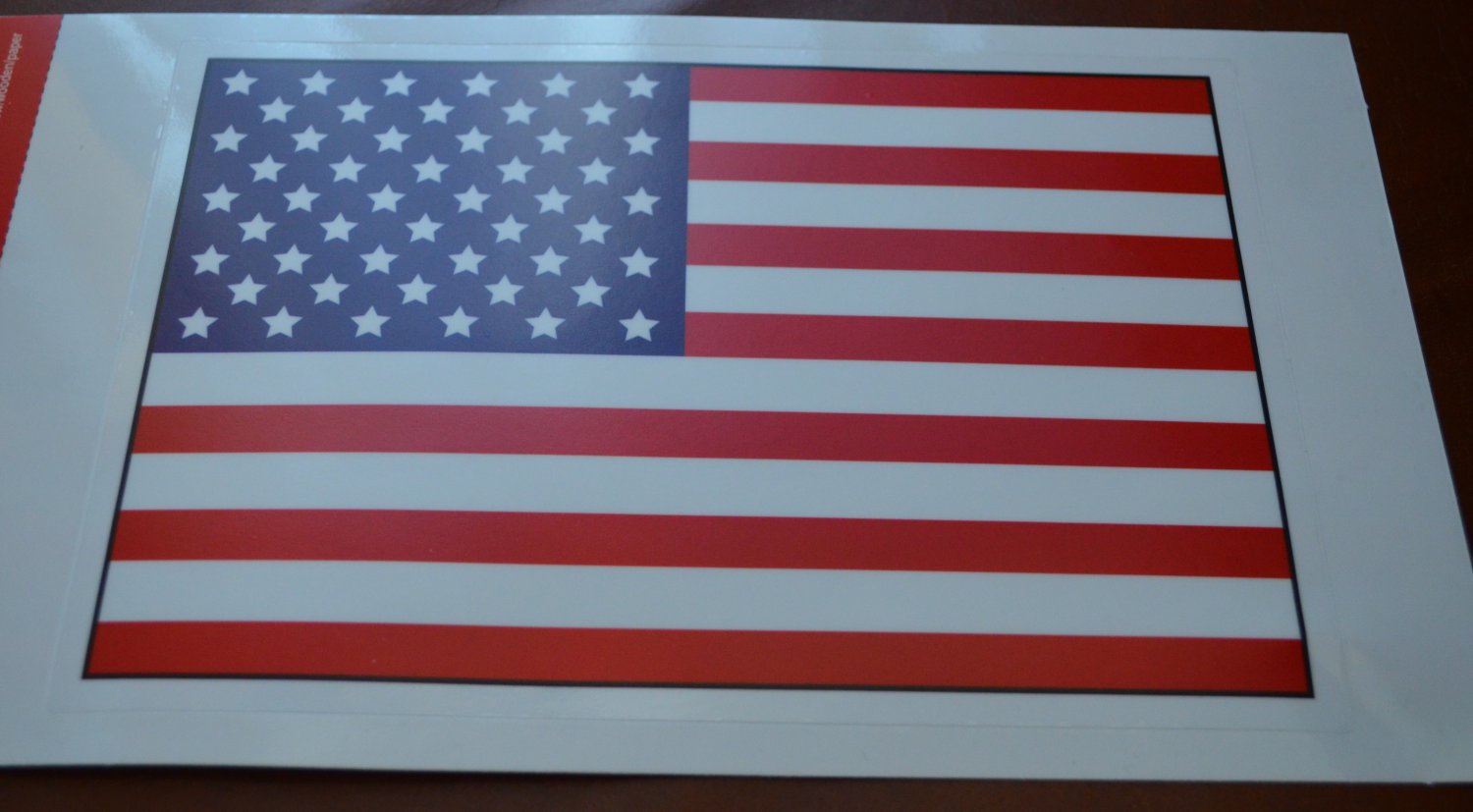 American Flag Static Stickers Car Window USA Old Glory 7.75x5.25 Cling ...