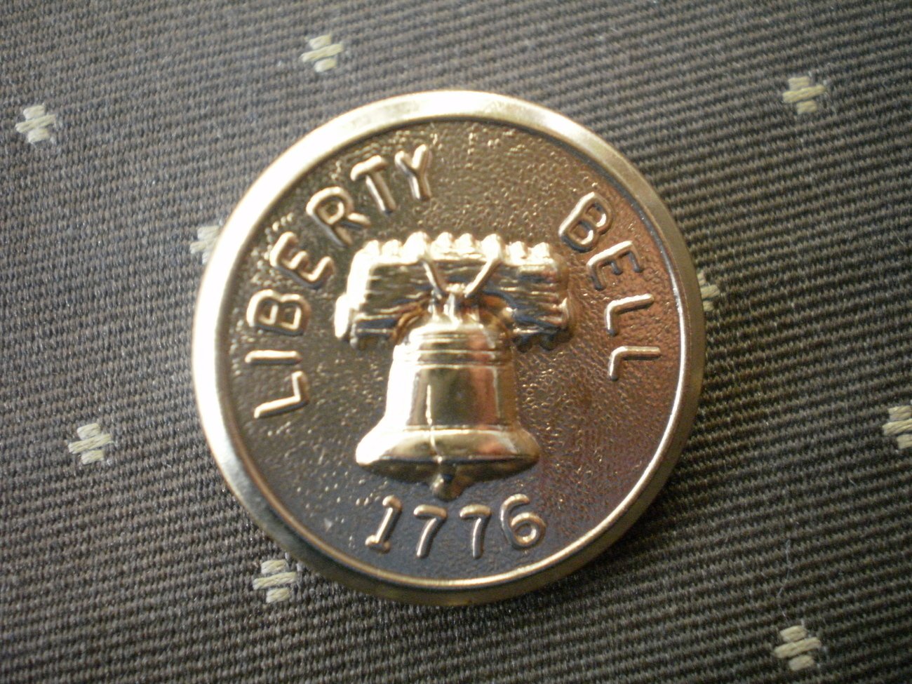 Liberty Bell 1776 Metal Button Self Shank Gold 7/8in Lot 2