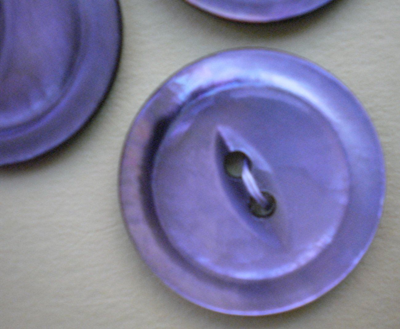 Abalone Cat-eye Buttons Shell Lot 5 2-hole Vintage