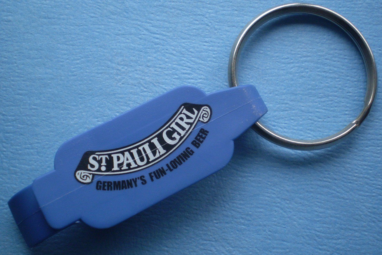 St Pauli Girl Bottle Opener Key Chain Evans
