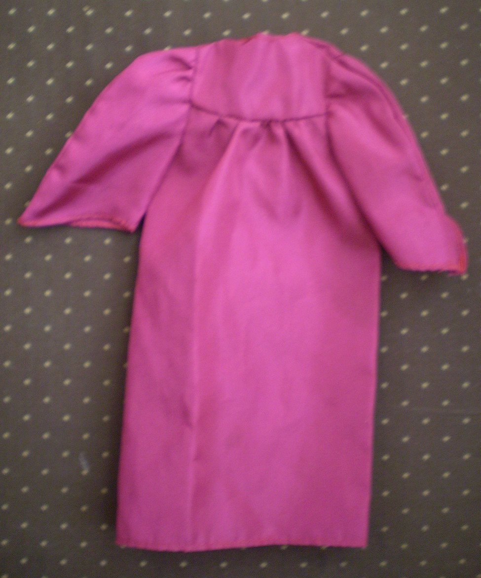 Barbie Graduation Toga Maroon for Doll Gown High School College