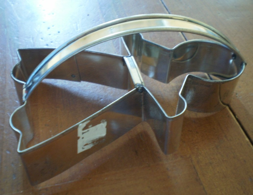 Vintage Metal Cookie Cutter Gingerbread Woman Handle 4.75in